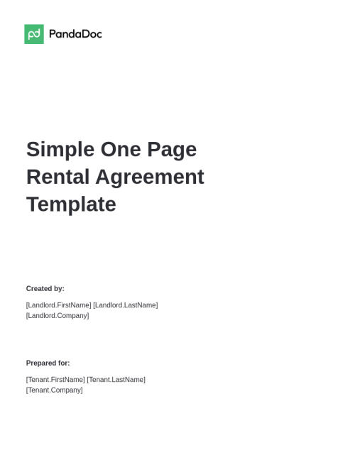 10 Free Simple & One-Page Proposal and Contract Templates - Pandadoc