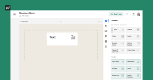 What is a signature block, and how is one composed?