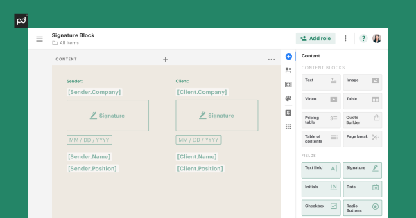 What is a signature block, and how is one composed?