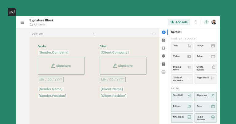 What is a signature block, and how is one composed?