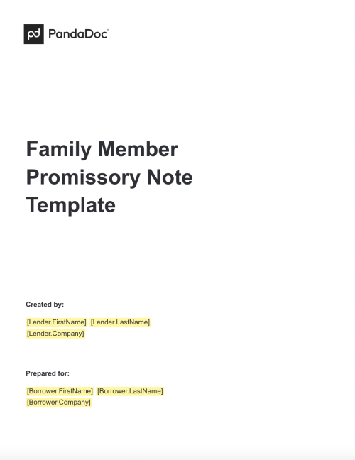 Promissory Note Templates, Free Promissory Note Form Samples - PandaDoc