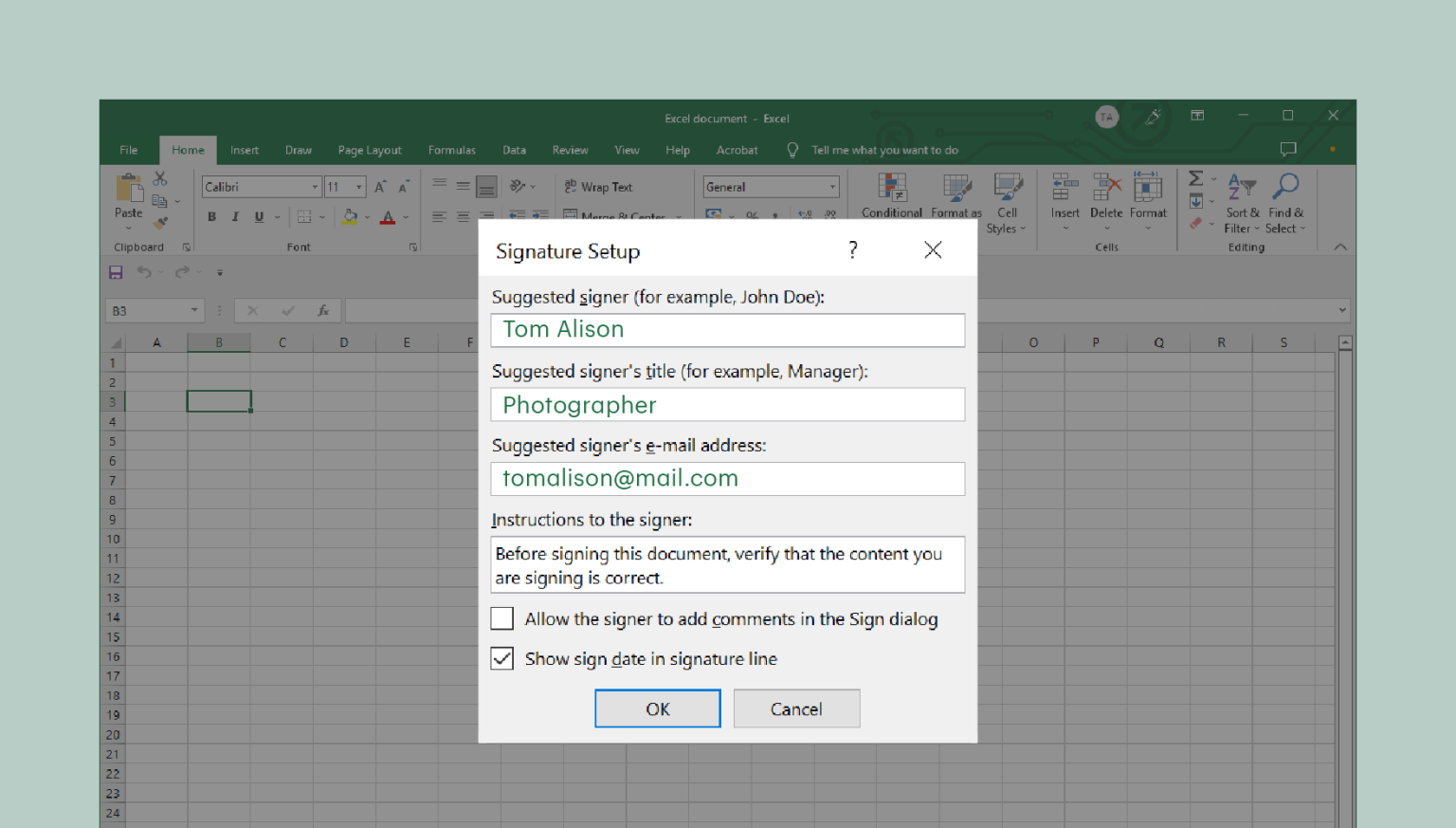 3 Ways to Create Electronic Signatures in Excel
