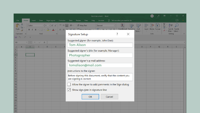 3 Ways to Create Electronic Signatures in Excel