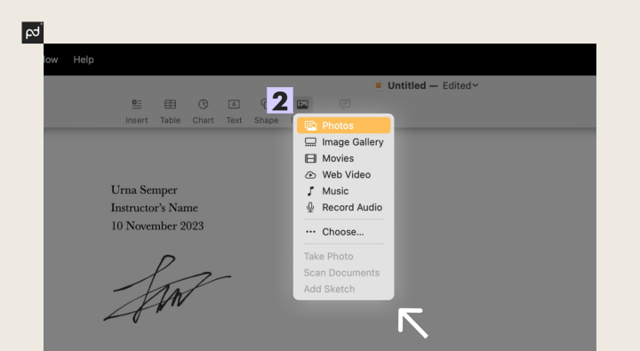 How to Insert a Signature in Pages
