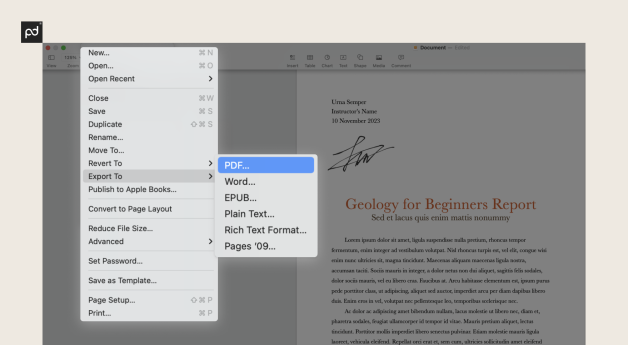 How to Insert a Signature in Pages