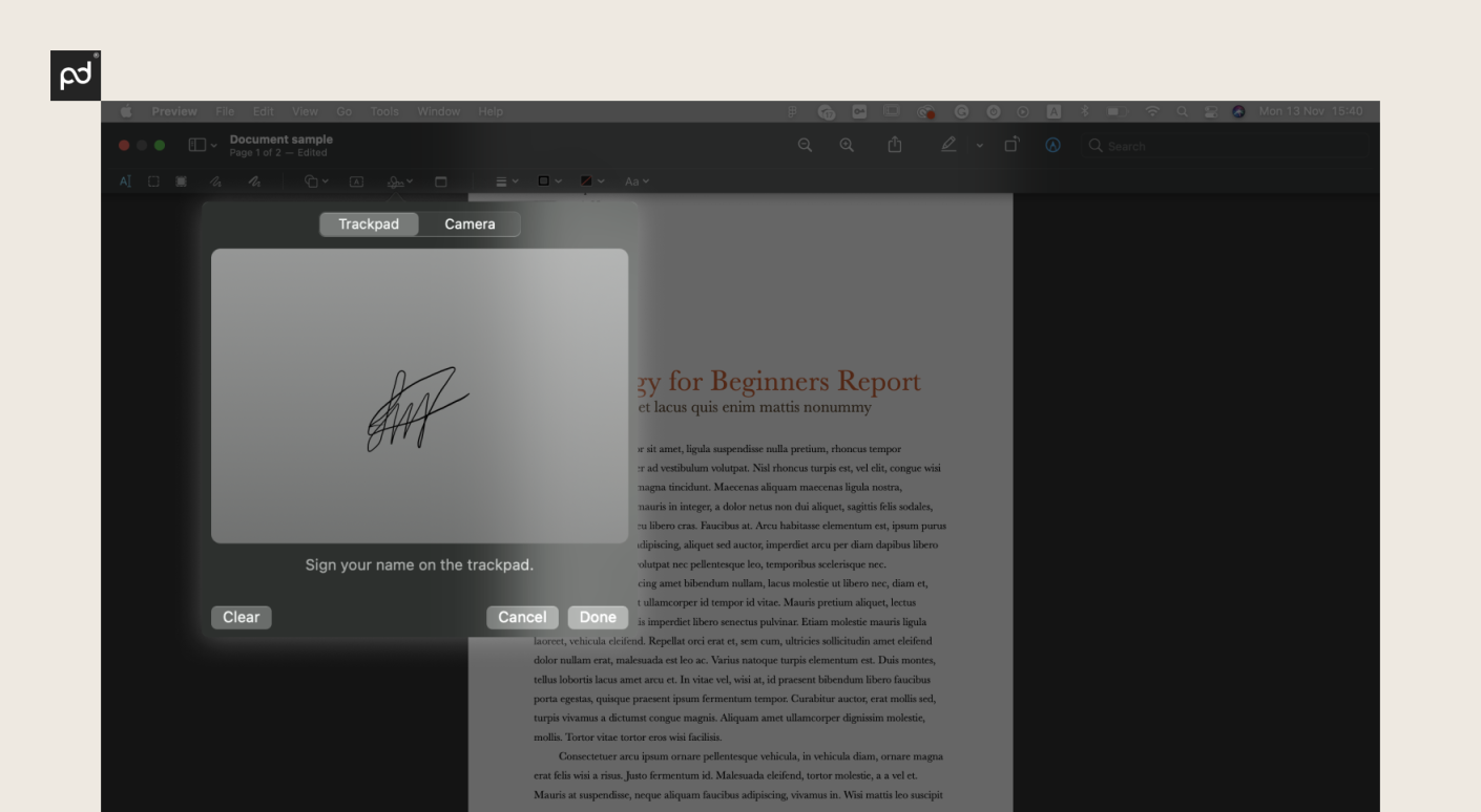 How to Insert a Signature in Pages