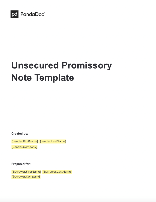 Promissory Note Templates, Free Promissory Note Form Samples - PandaDoc