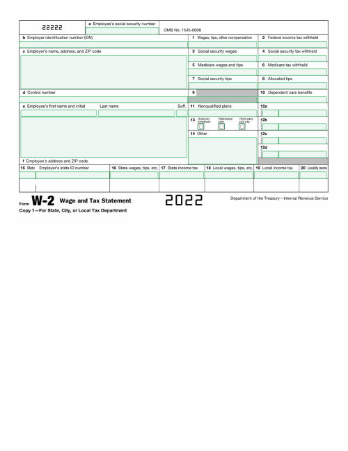 W2 Form Template - Create and Fill Online