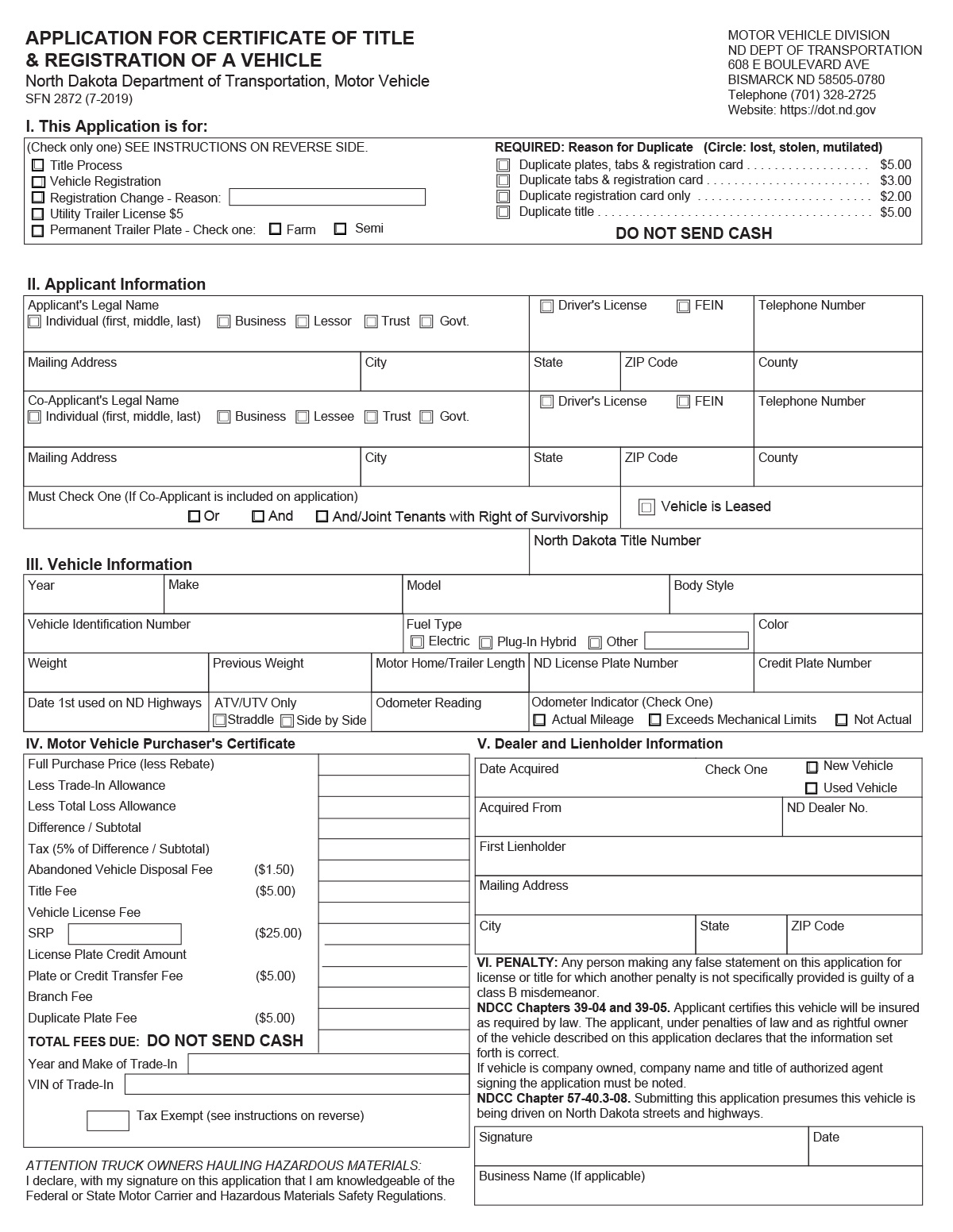North Dakota Bill of Sale Form Templates, Free Samples - PandaDoc