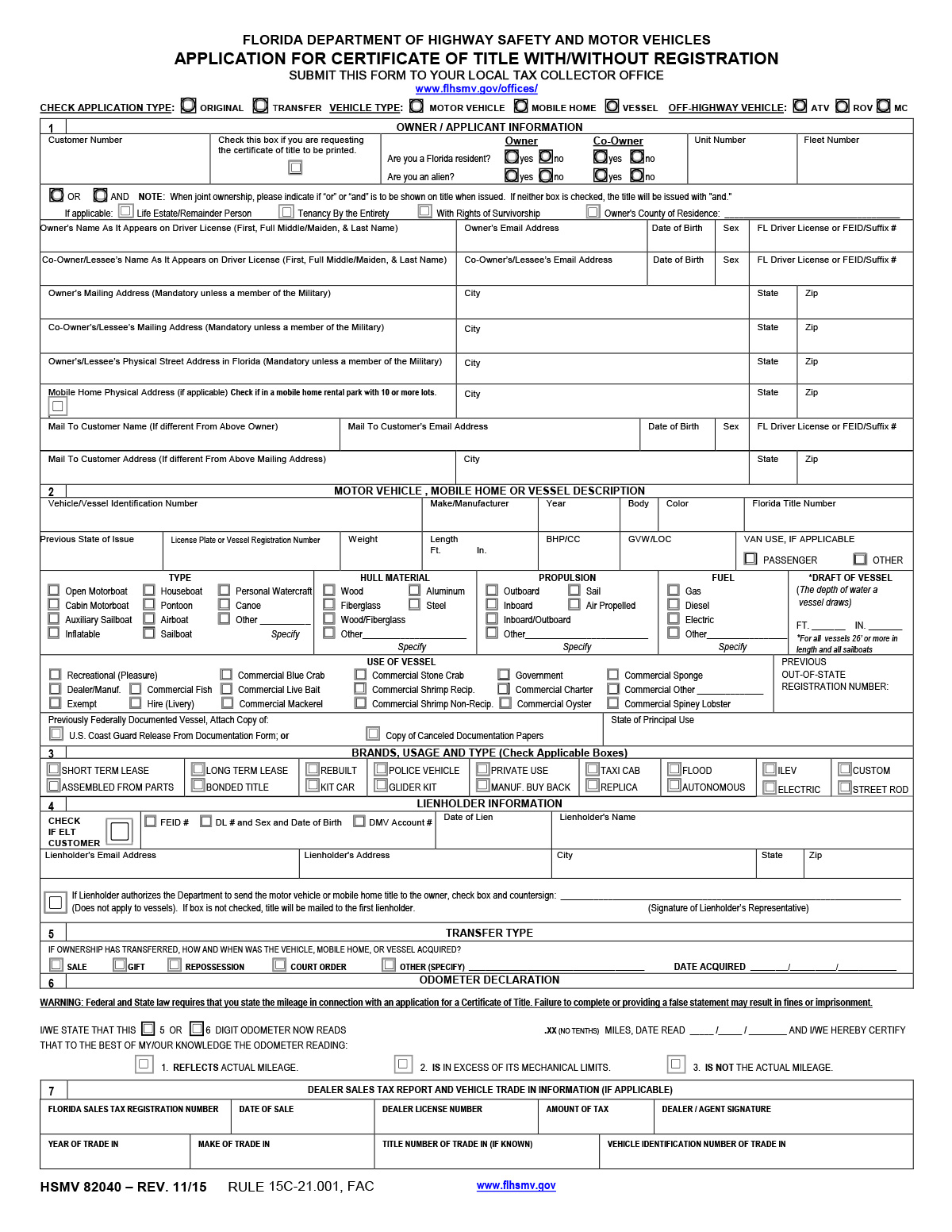 Florida Bill of Sale Templates - Edit, Download and Print