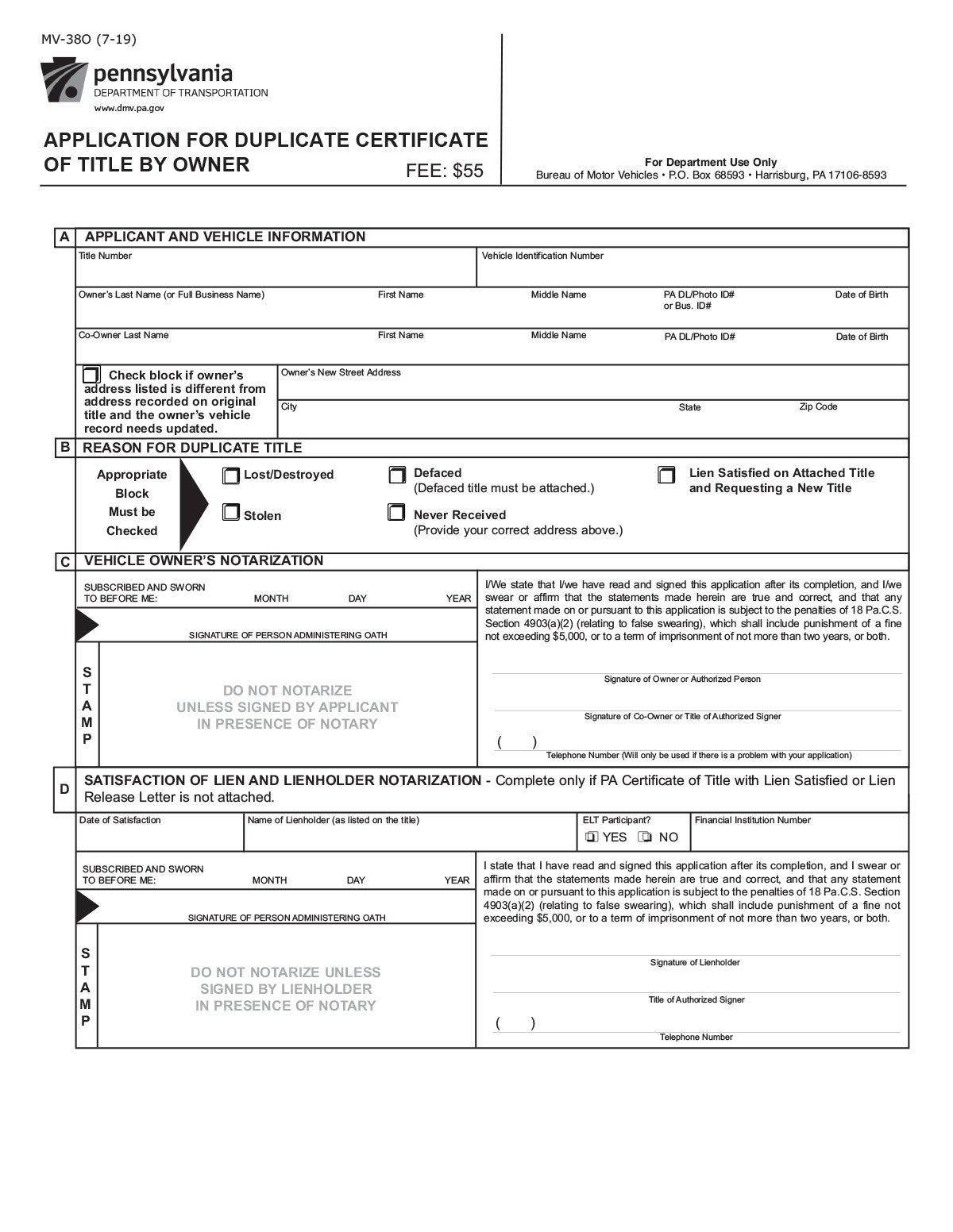 Pennsylvania PA Bill of Sale Form Templates, Free Samples - PandaDoc