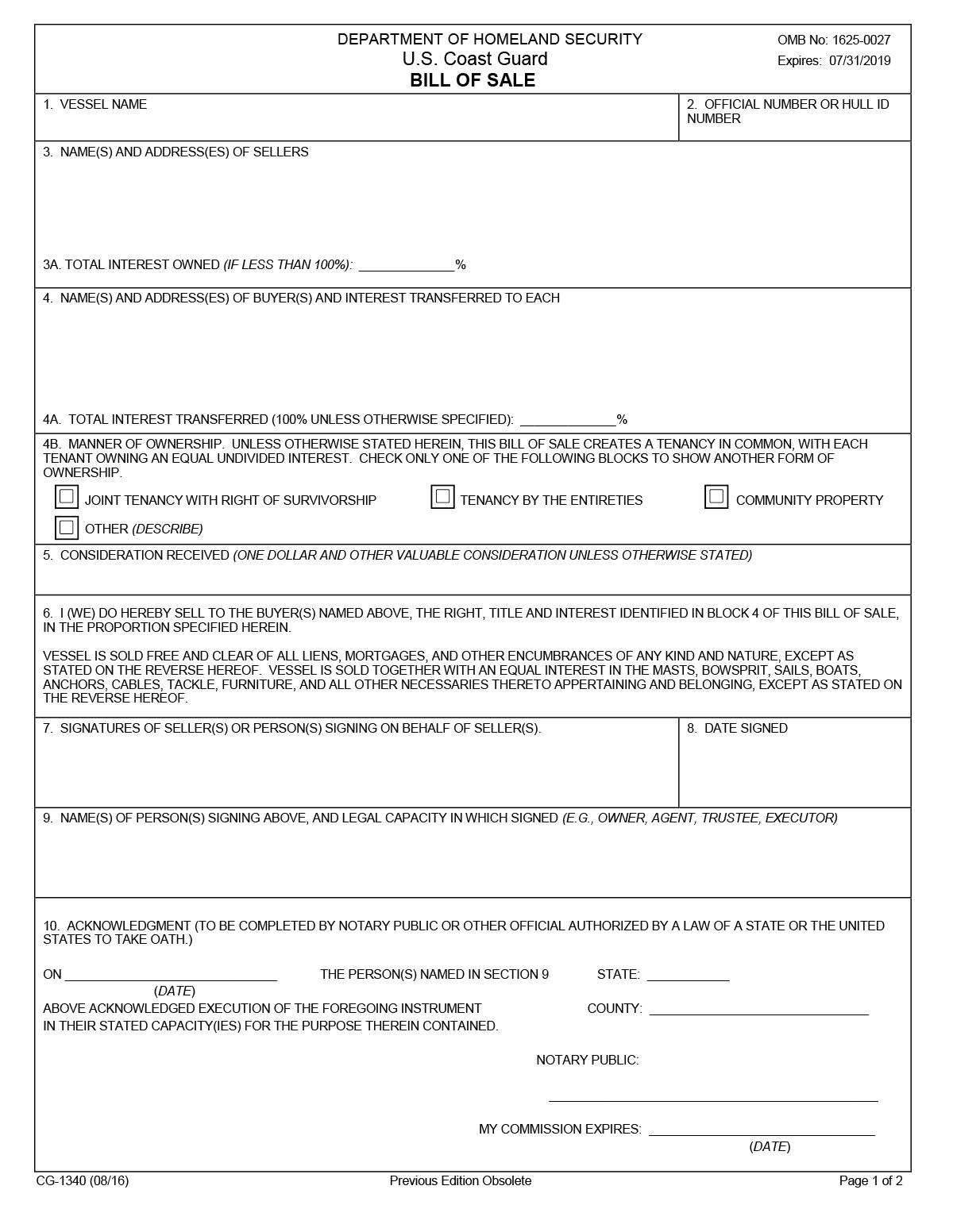 Ohio Bill of Sale Form Templates, Free Samples - PandaDoc