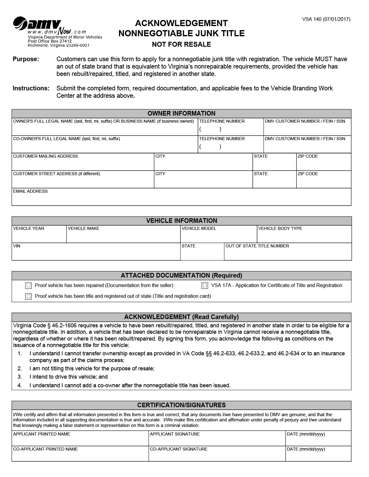 Virginia Bill of Sale Form Templates, Free Samples for Cars, Boats ...