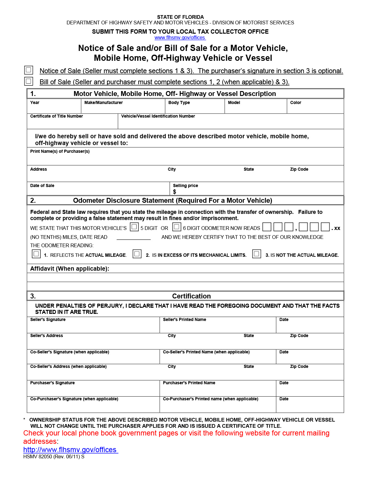 Florida Bill of Sale Templates - Edit, Download and Print