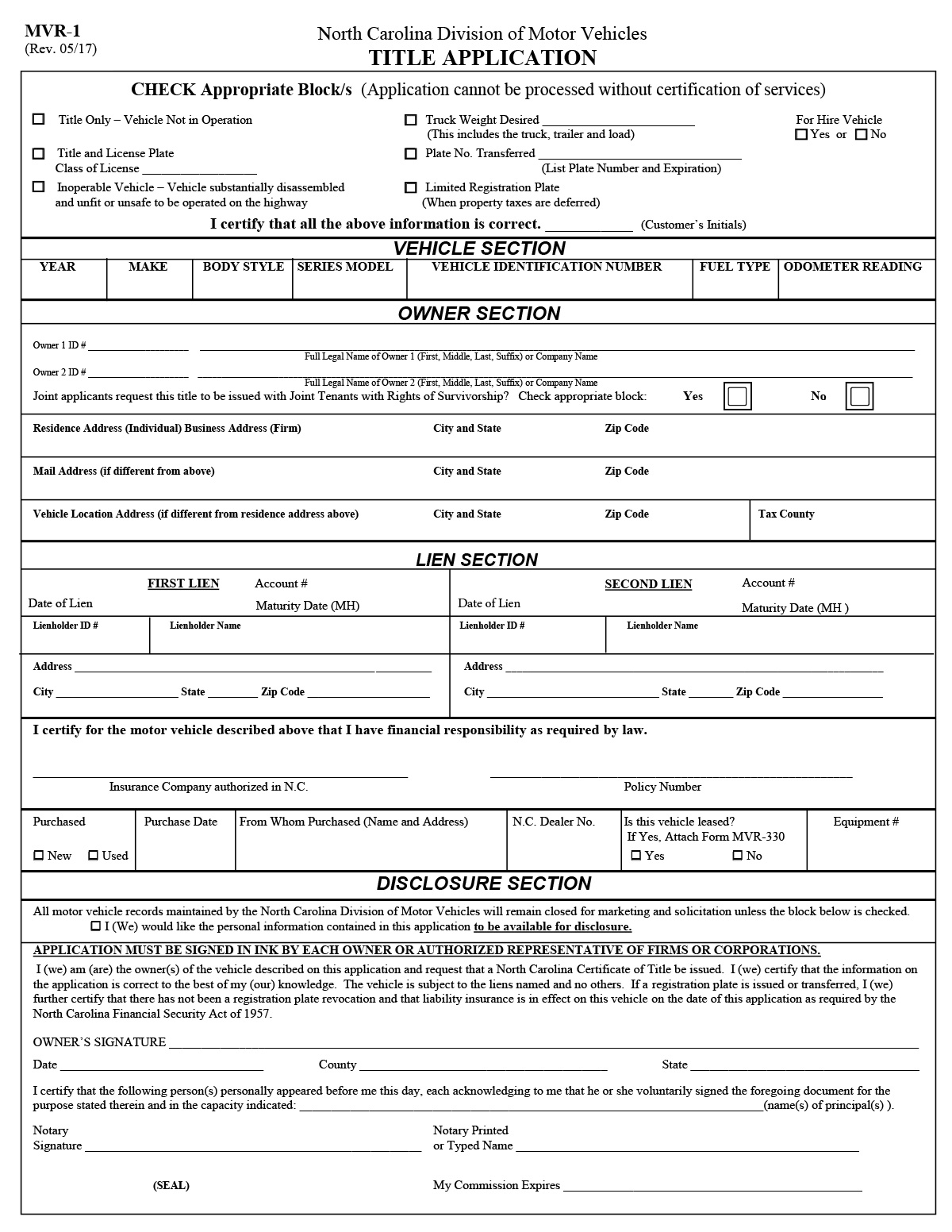 North Carolina Bill of Sale Form Templates, Free Samples - PandaDoc