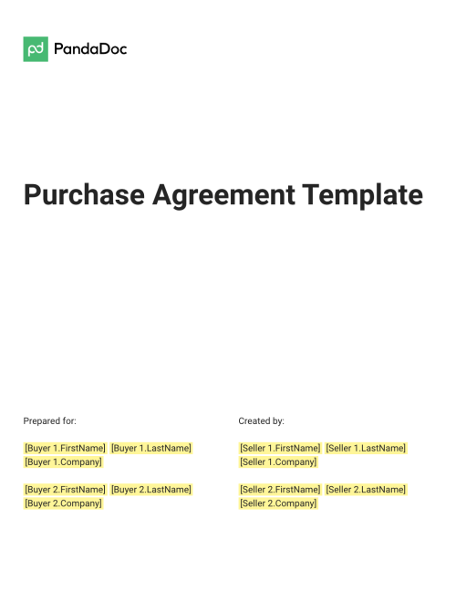 Free Purchase And Sale Agreement Templates | PandaDoc