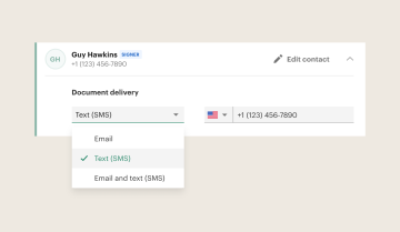 Send documents via text (SMS)