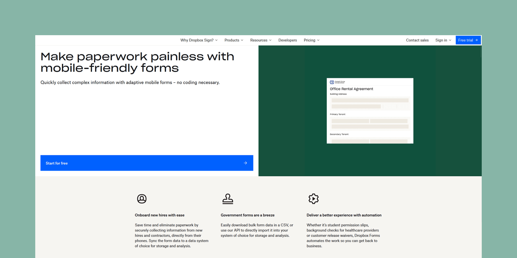 HelloWorks (now Dropbox Forms) Review, Pricing and Rating - PandaDoc