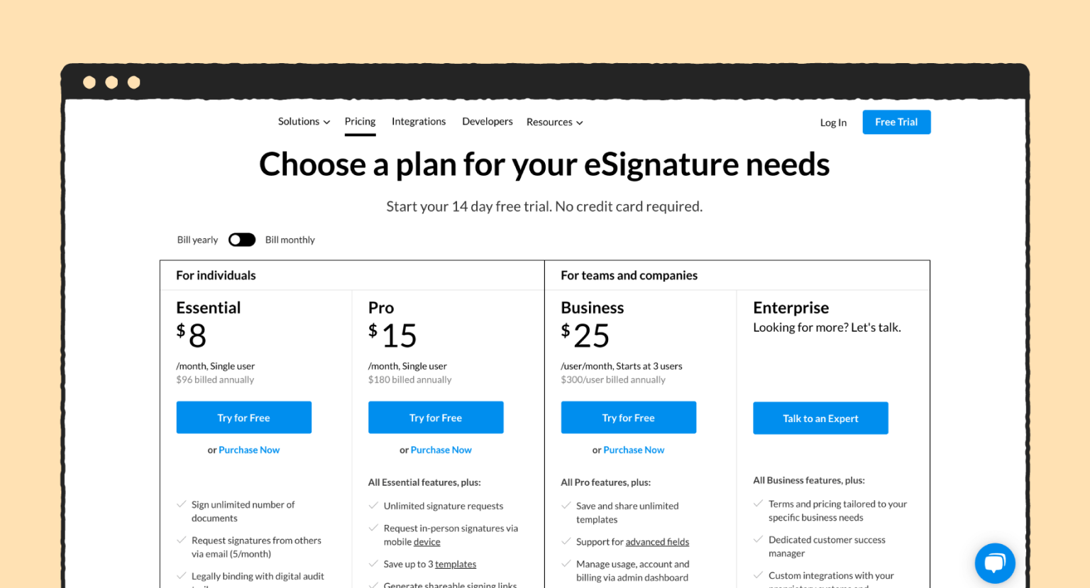 DocuSign Pricing: DocuSign Plans, Subscription Monthly Cost - Pandadoc