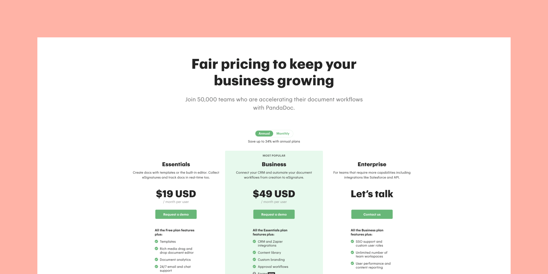 DocuSign for Real Estate & PandaDoc: Plans, Signatures Features - PandaDoc