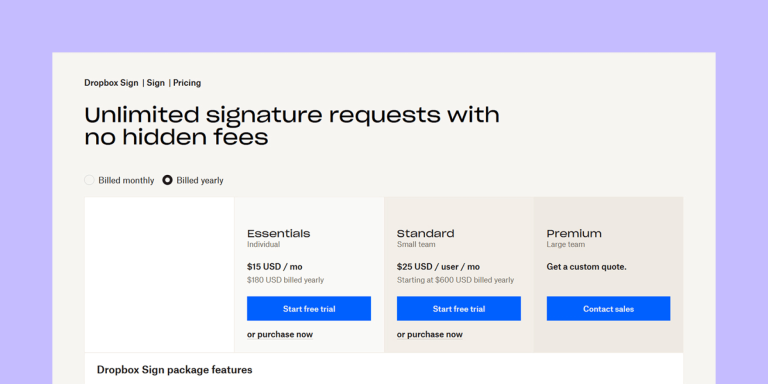 HelloSign, Dropbox Sign Reviews, Rating, Pricing 2023 - PandaDoc