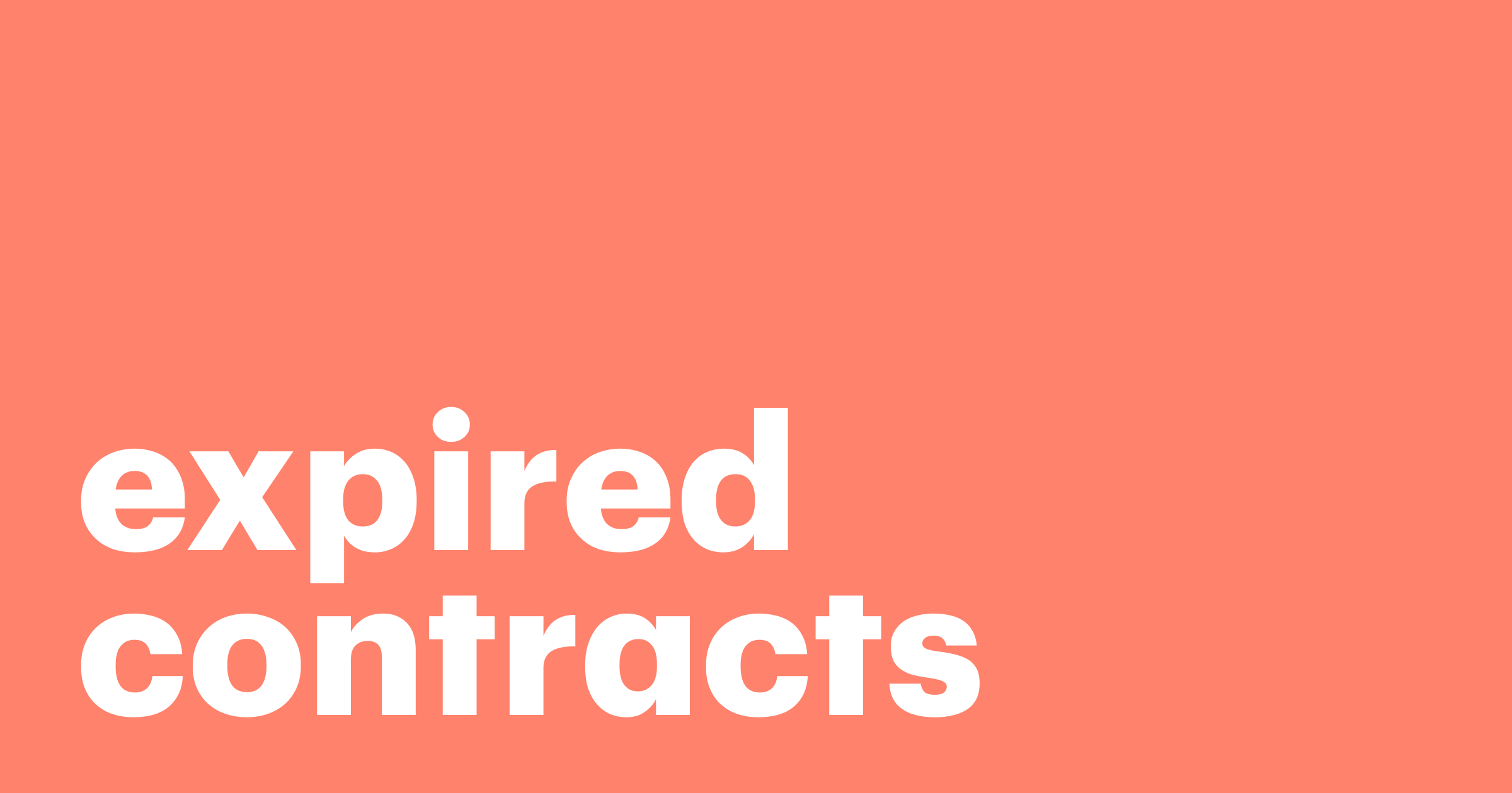 How to Handle Expired Contracts