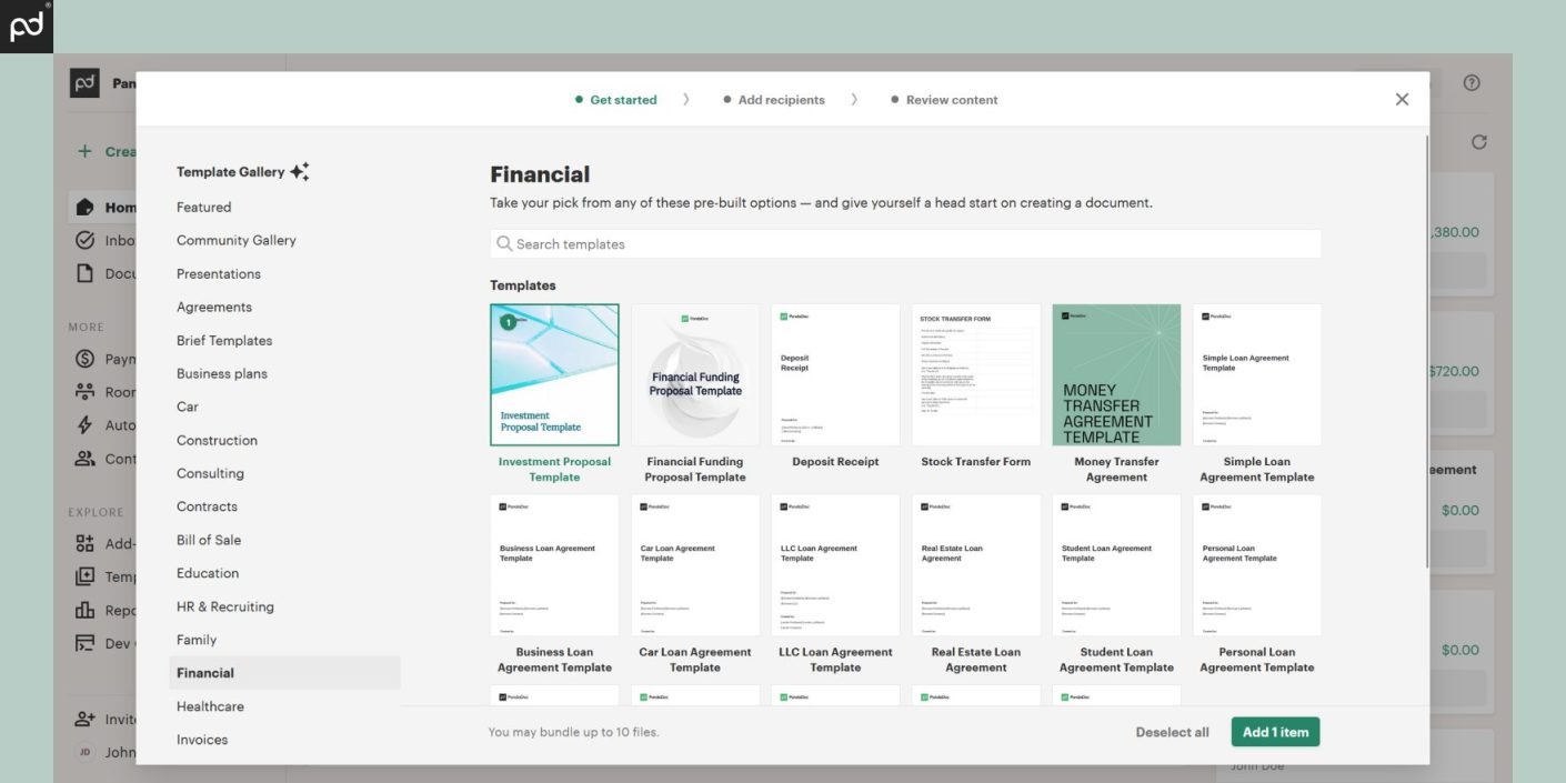 Transform Your Financial Document Automation with PandaDoc