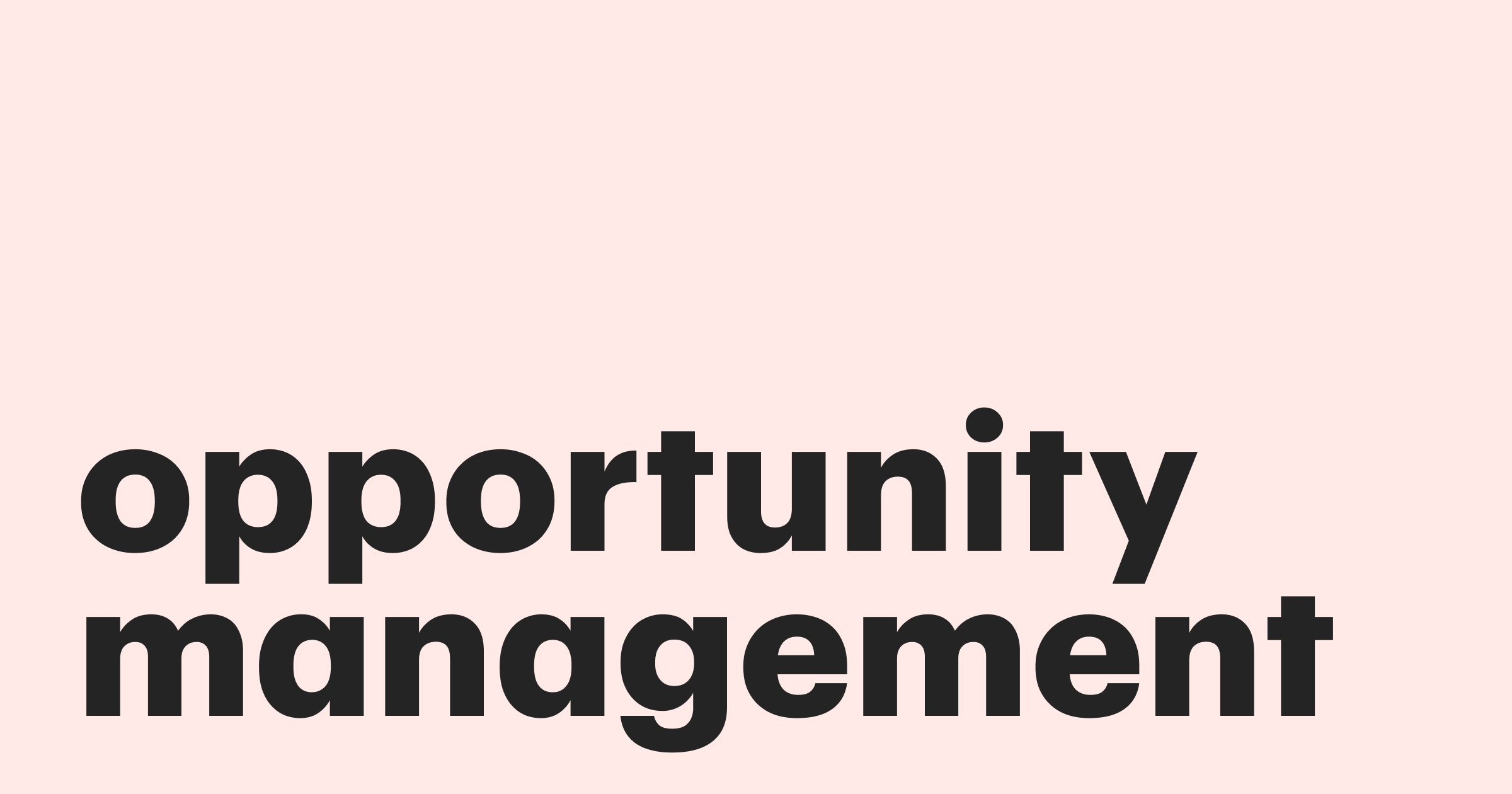 Opportunity Management: Process, Tools, Best Practices