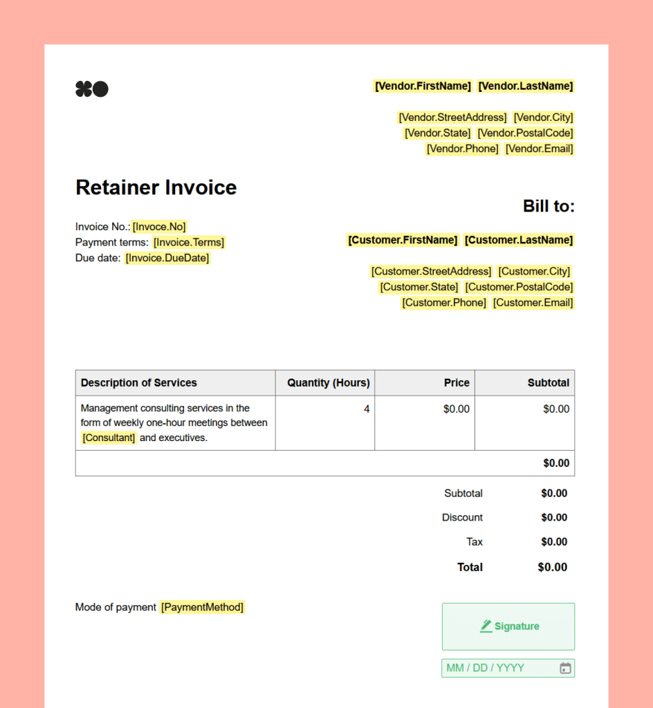 Retainer Invoice Vs Proforma Invoice
