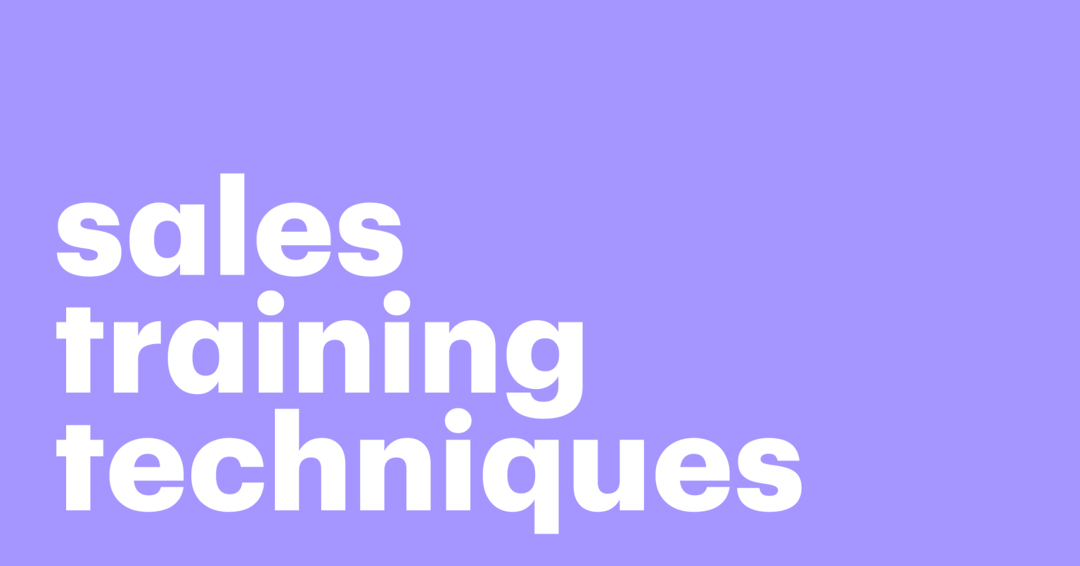 10 Sales Training Techniques Every Manager Should Know