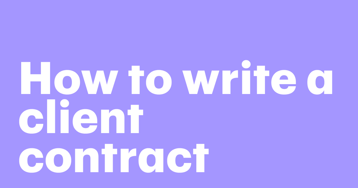 How to write a client contract | PandaDoc