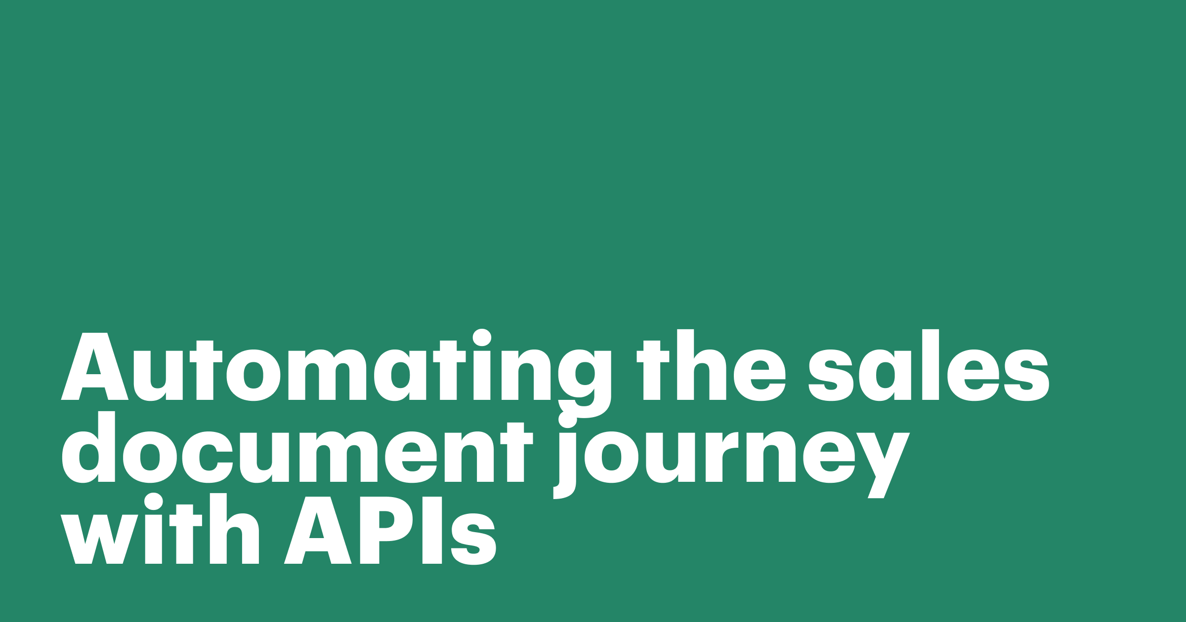 API-driven sales document process | PandaDoc