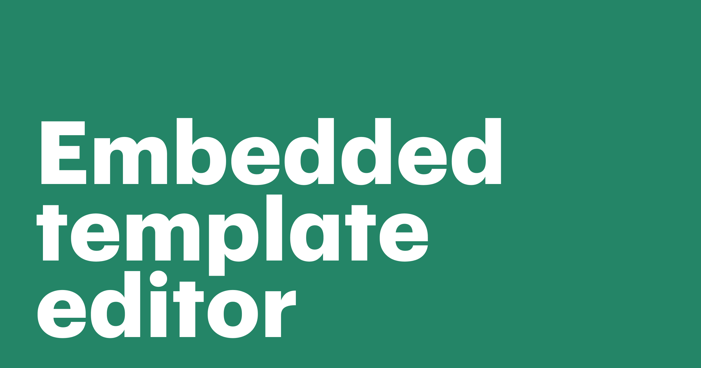 Embedded template editor | PandaDoc