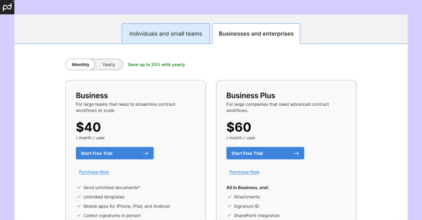 SignEasy vs DocuSign Comparison: Pricing, Reviews - PandaDoc