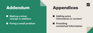 Addendum vs. Appendix: Definitions and Differences - PandaDoc