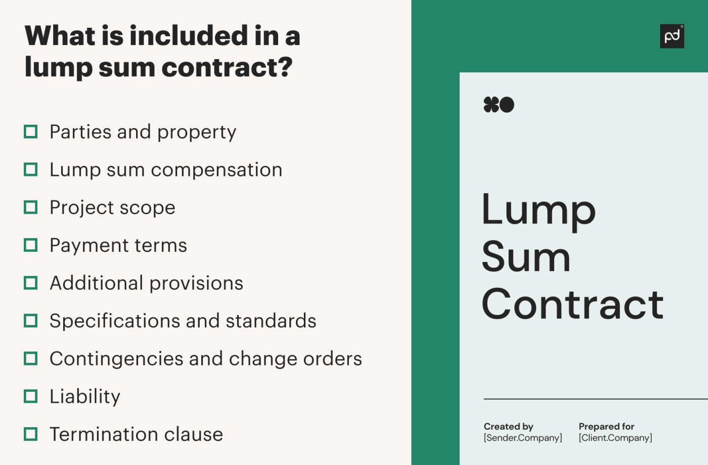 Lump Sum Contracts in Construction - PandaDoc