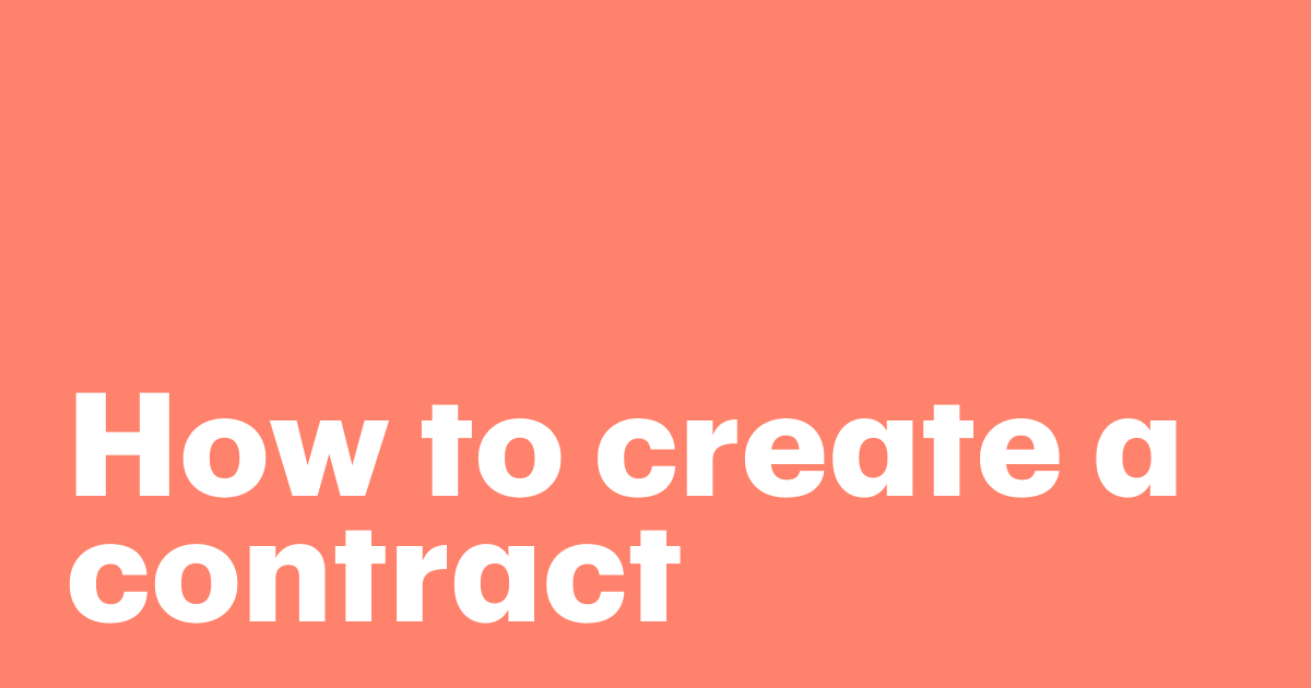 How to create a contract | PandaDoc