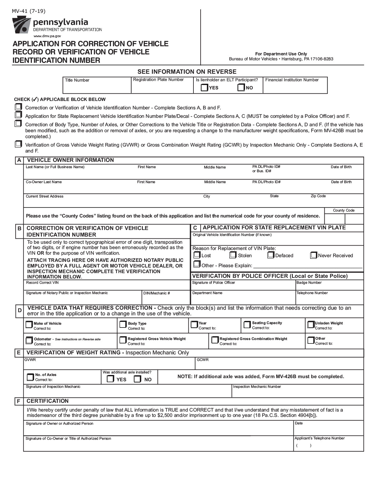 Pennsylvania PA Bill of Sale Form Templates, Free Samples - PandaDoc