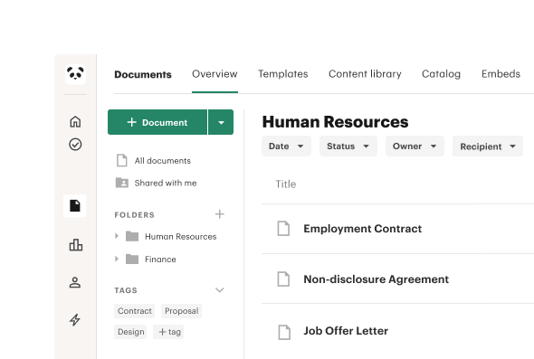 HR Document Management Software - PandaDoc